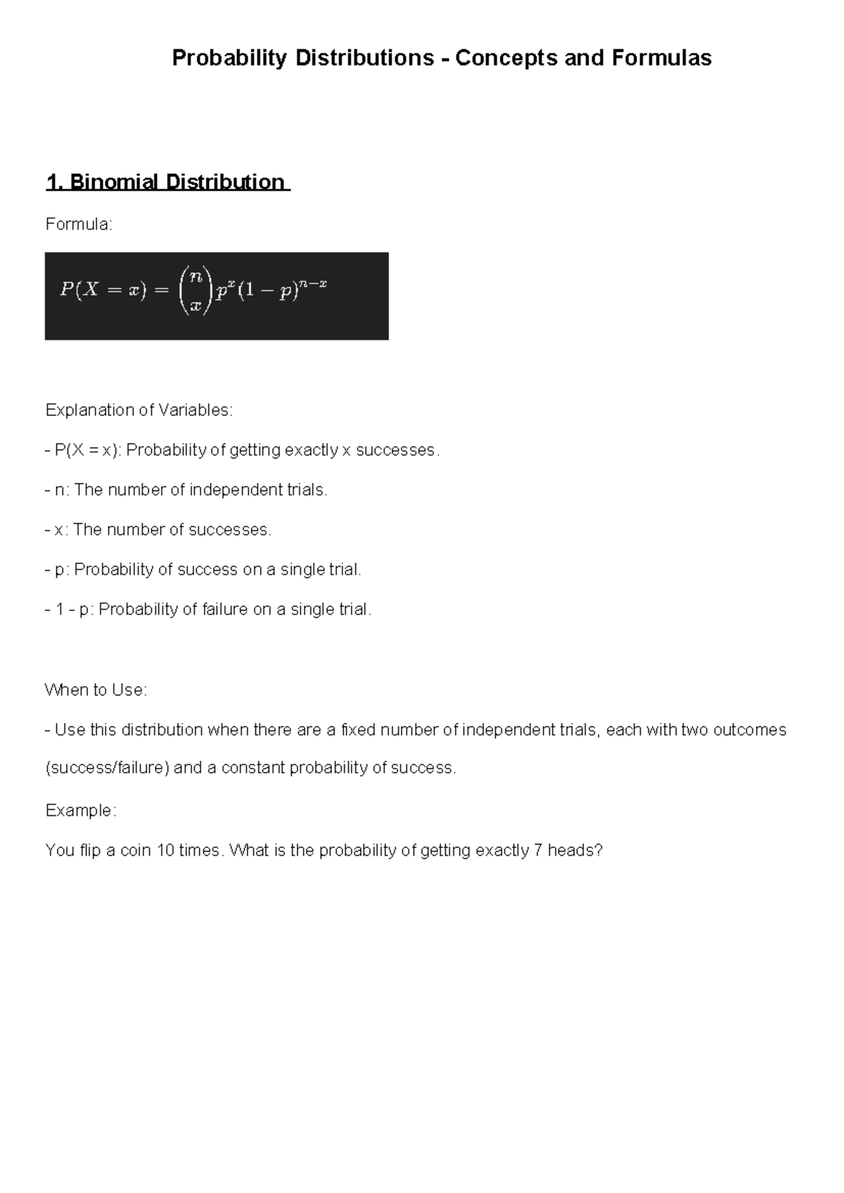 Probability distributions concepts - Probability Distributions ...