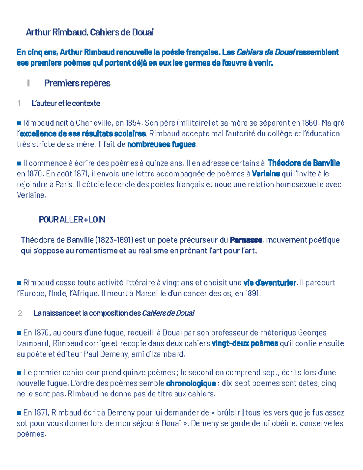 Arthur rimbaud cahiers de douai - Arthur Rimbaud, Cahiers de Douai En ...