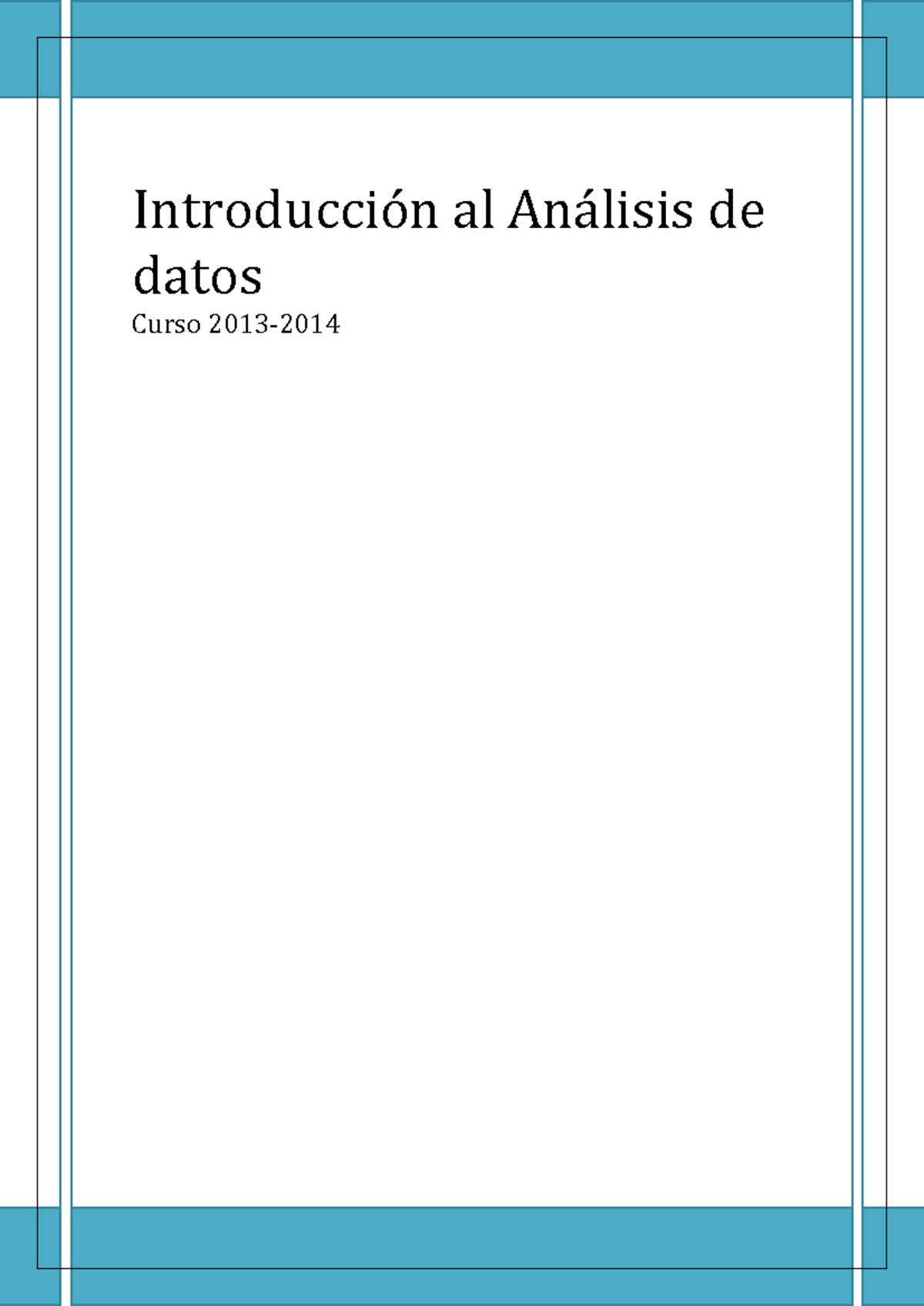 Introduccion al analisis de datos - Introducción al Análisis de datos Curso 2013- Introducción ...