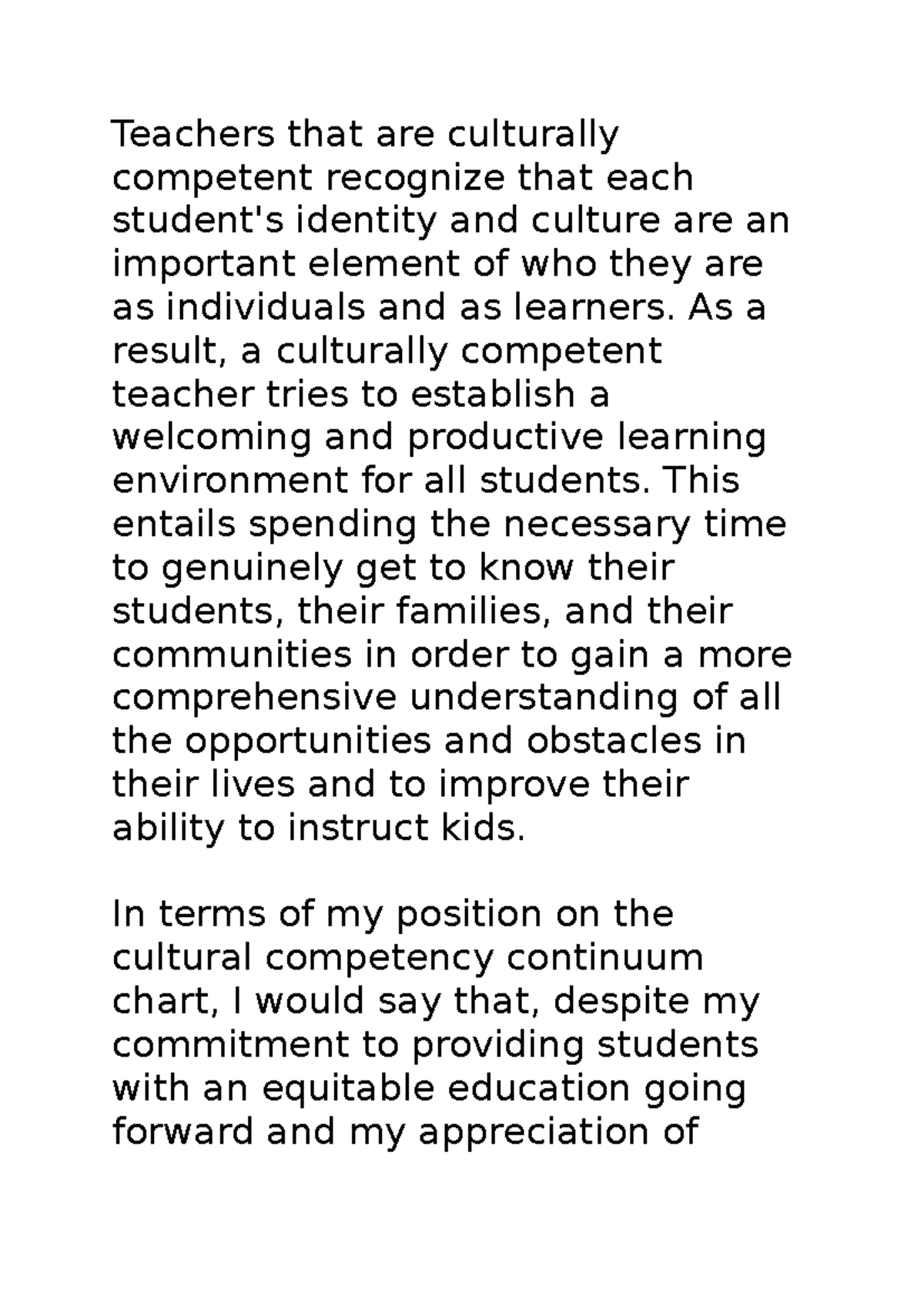 Topic 3 Edu 330 - lesson - Teachers that are culturally competent ...