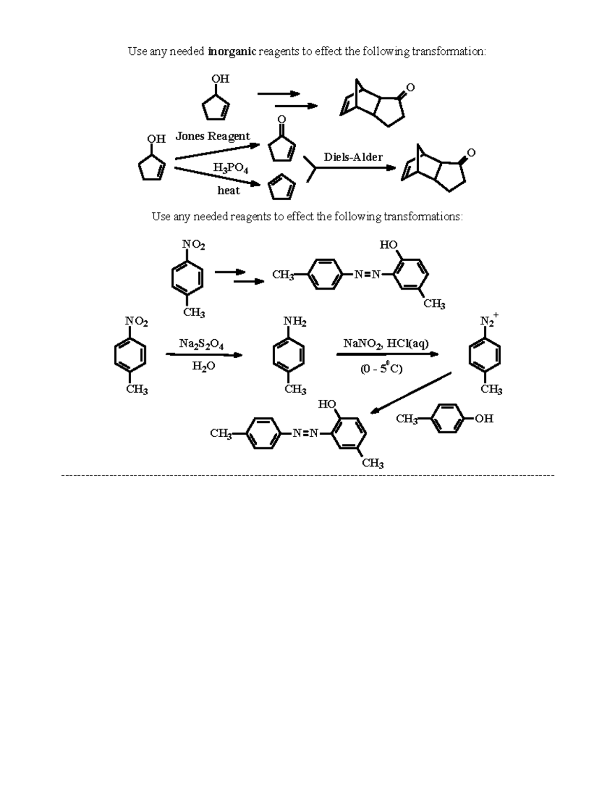 Synthesis Problems Key - Use any needed inorganic reagents to effect ...