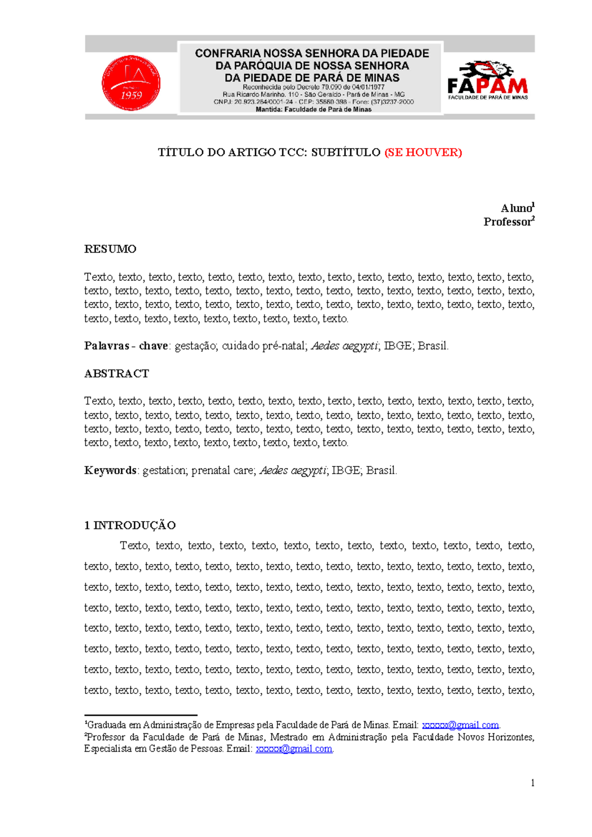 Template TCC em formato de Artigo - TÍTULO DO ARTIGO TCC: SUBTÍTULO (SE ...