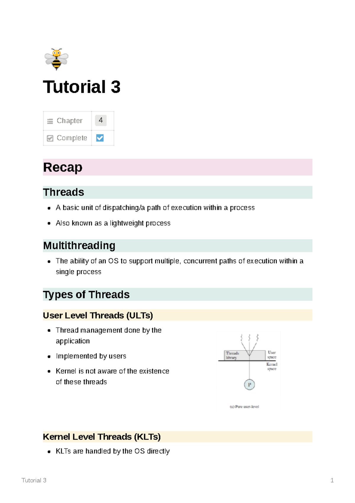 Tutorial 3 : Operating Systems - 🐝 Tutorial 3 Chapter 4 Complete Recap ...