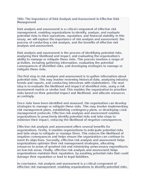 The Importance of Risk Mitigation and Monitoring in Effective Risk ...