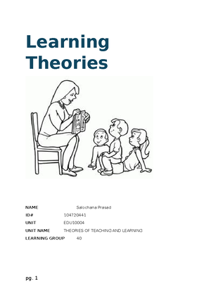 EDU10004-Presentation-Story of learning - EDU10004 – THEORY OF TEACHING AND LEARNING ASSIGNMENT ...