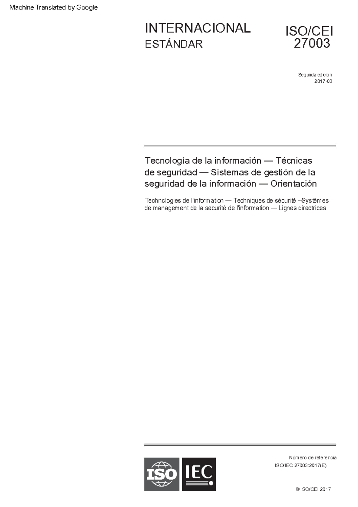 A Norma Iso 27003 é Relacionada - RETOEDU