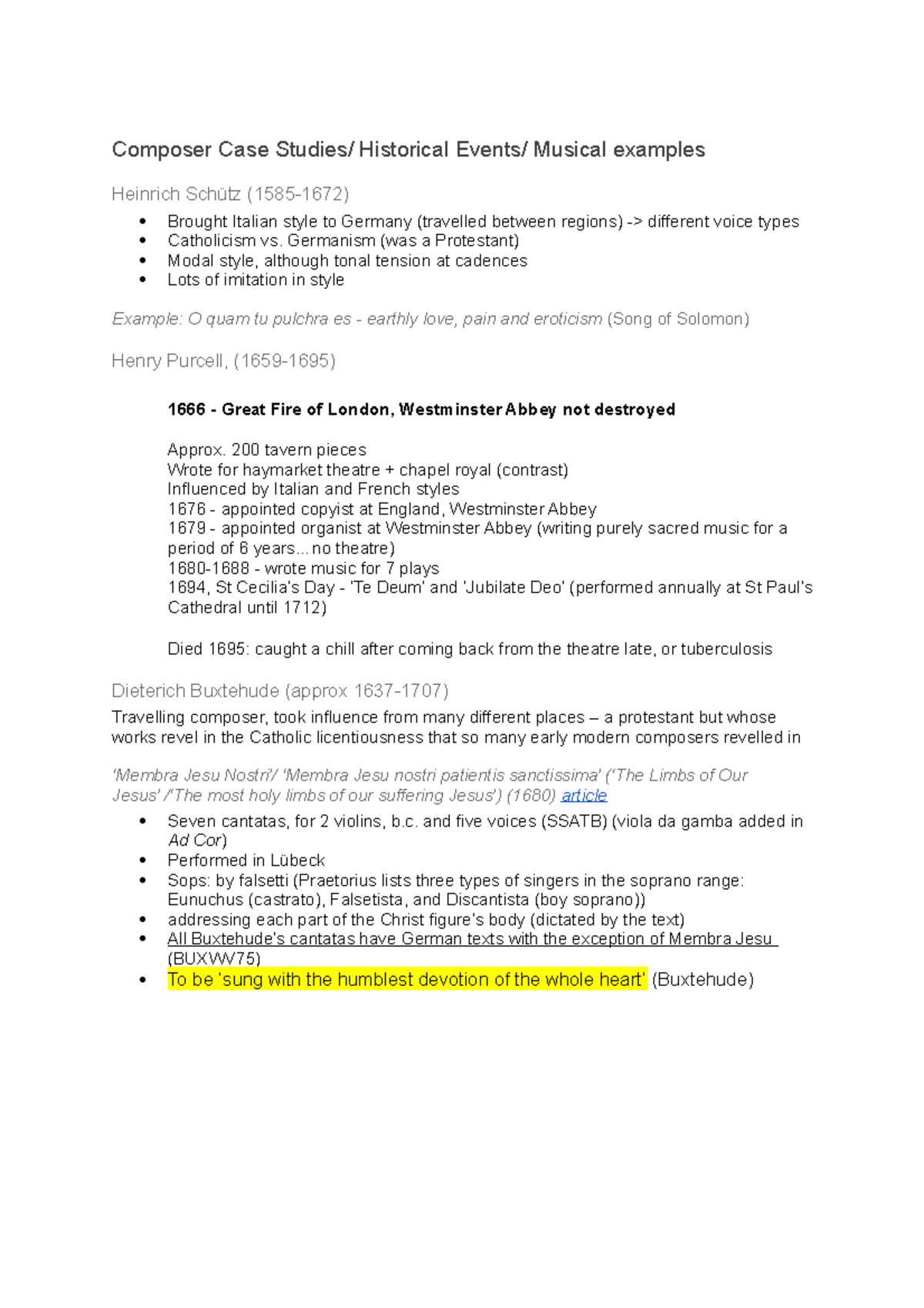 Composer Case Studies, Historical Events, Musical examples - Composer ...