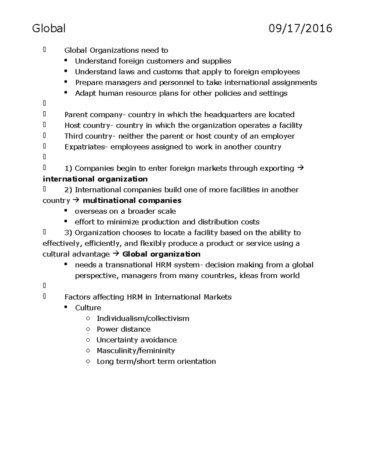 Global - Summary Fundamentals of Human Resource Management - Global 09 ...