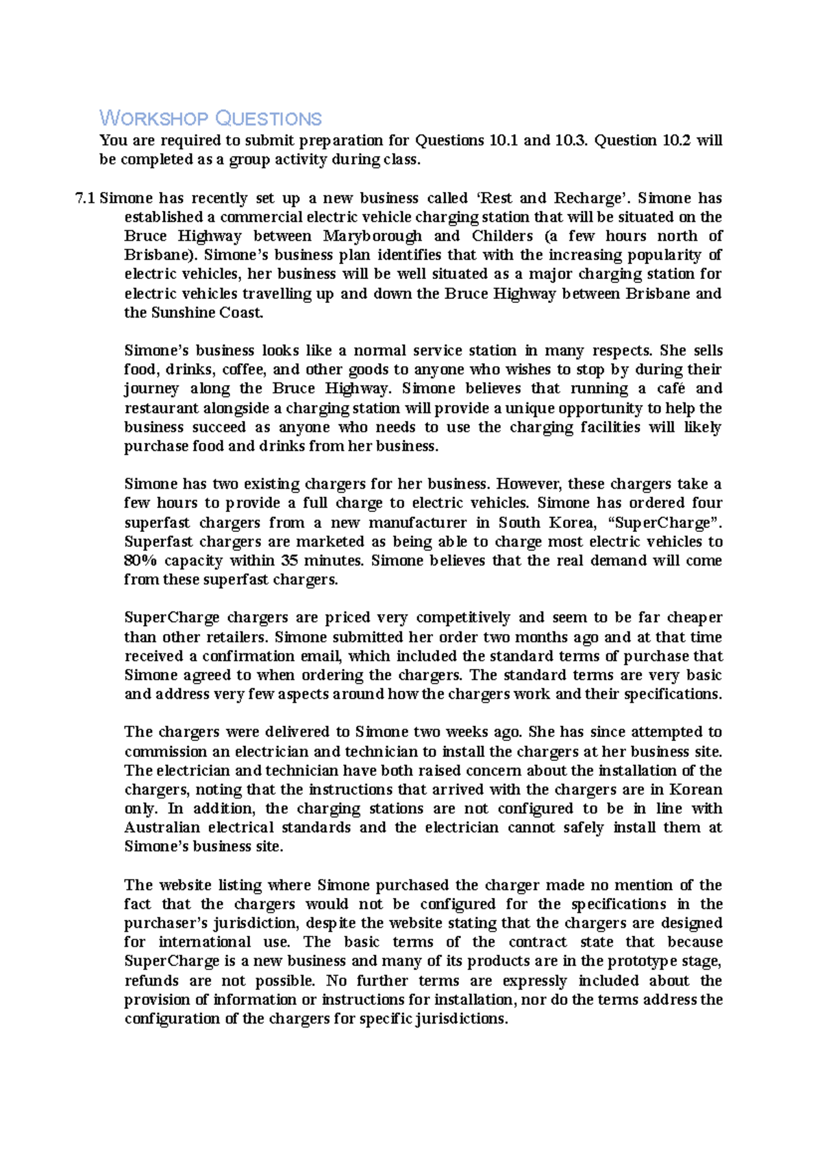 Workshop Questions - Expressed week 10 questions - WORKSHOP QUESTIONS ...