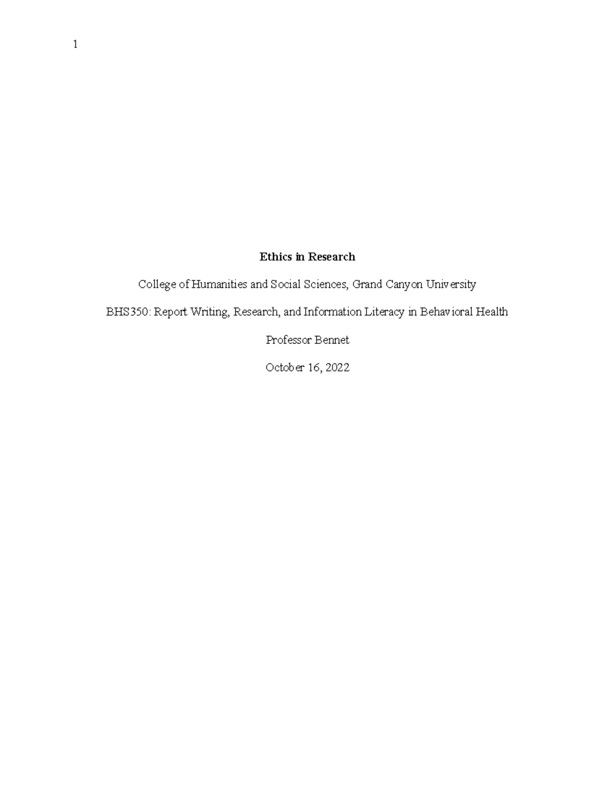 Ethics in Research - Ethics in Research College of Humanities and ...