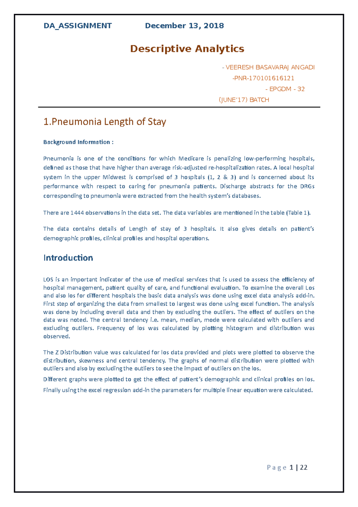 Term 4 Descriptive analytics assignment Veeresh - Descriptive Analytics ...