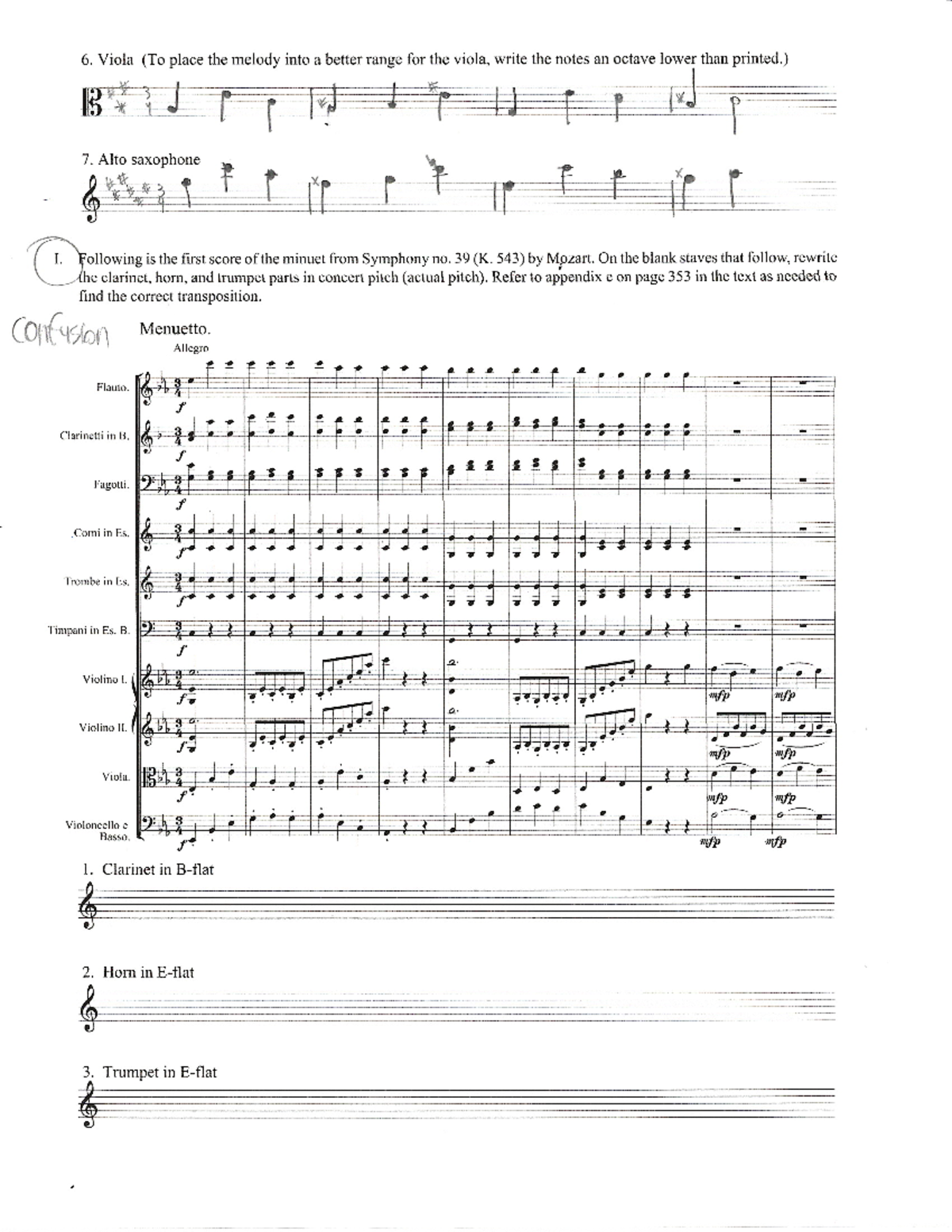 Transposition Ass1 p2 - AP Music Theory with Mr. Stivitts - Studocu