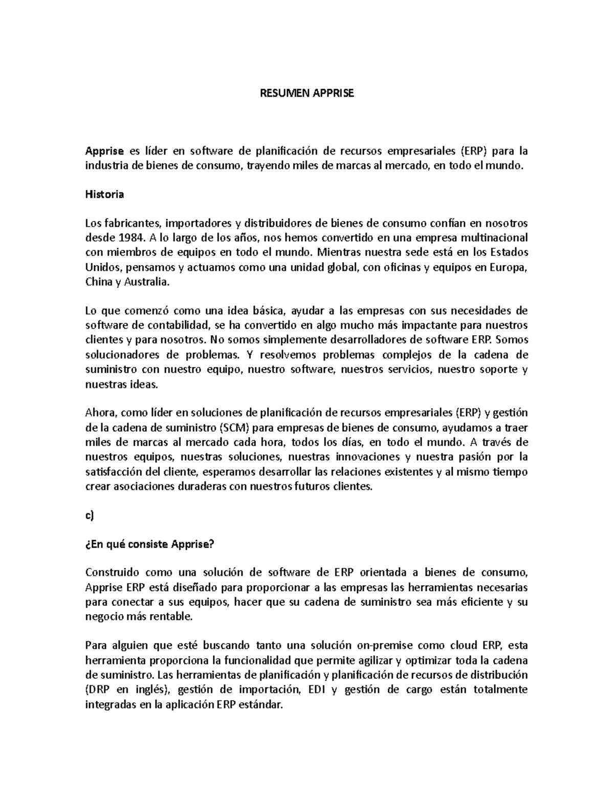 Resumen Apprise - RESUMEN APPRISE Apprise es en software de de recursos ...