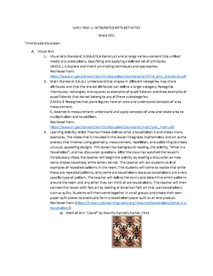 Integrated art - Integrated Arts Elizabeth Duncan Visual Art and Math ...