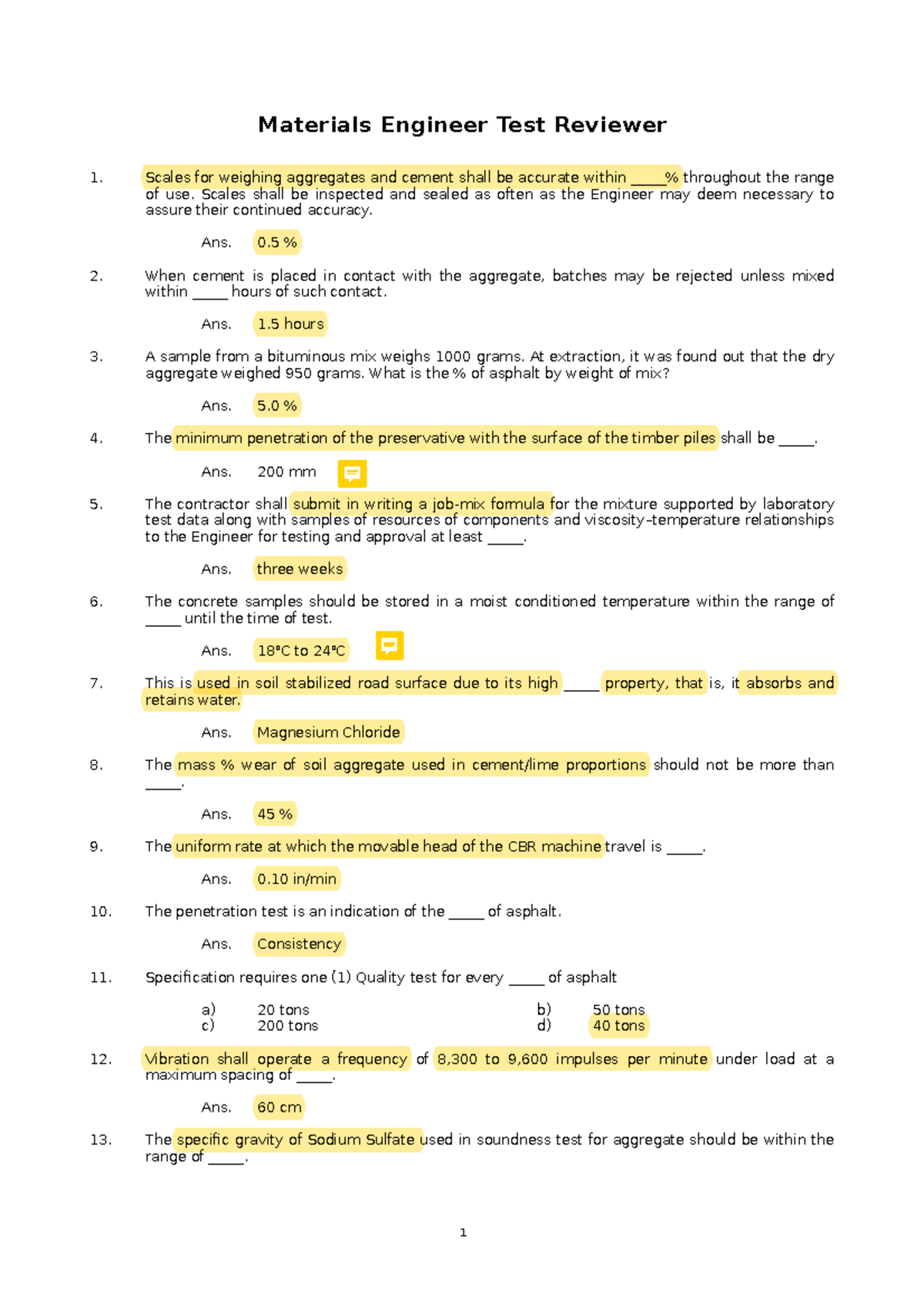 Document - For review references - Materials Engineer Test Reviewer ...