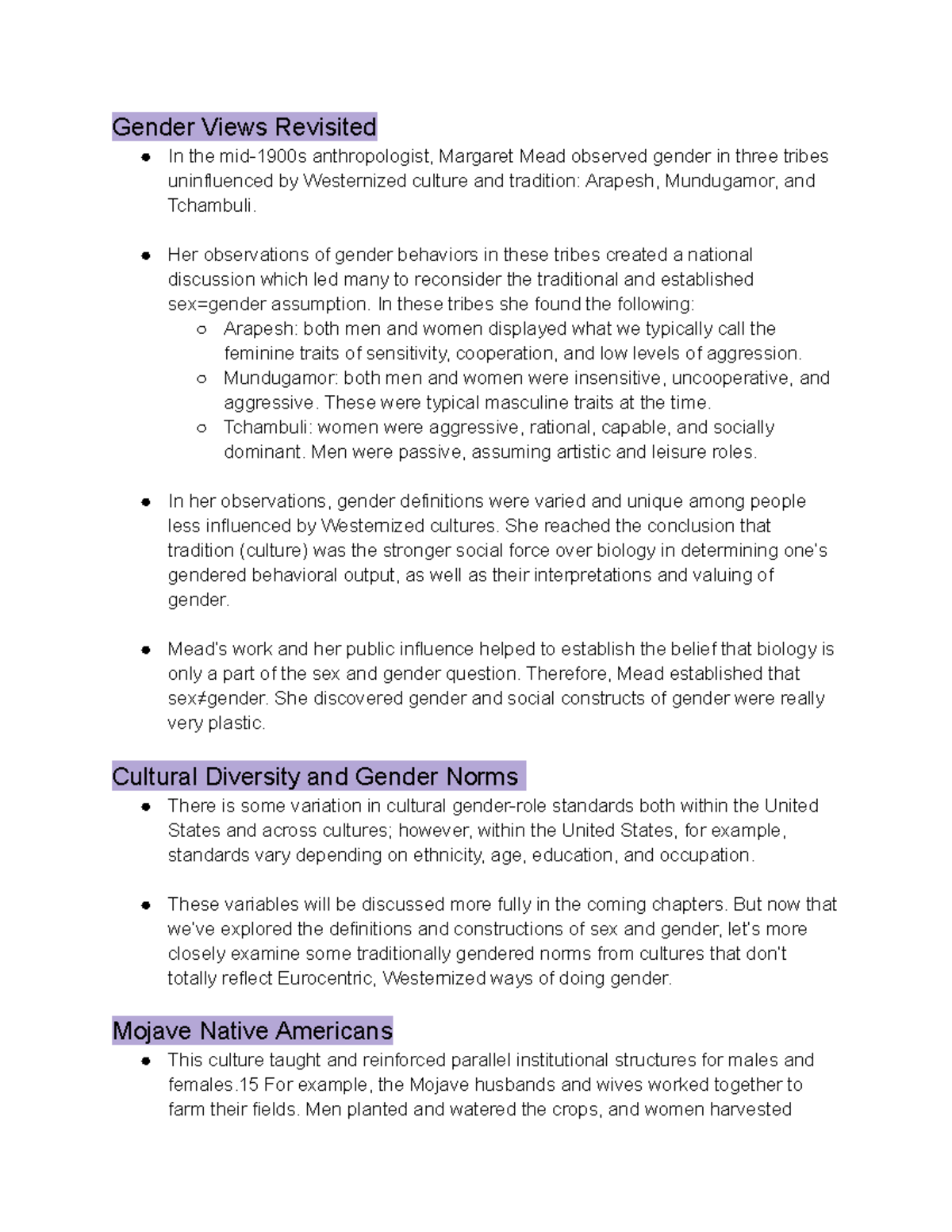 Chapter 2 - Part 2 - Gender Views Revisited In the mid-1900s ...
