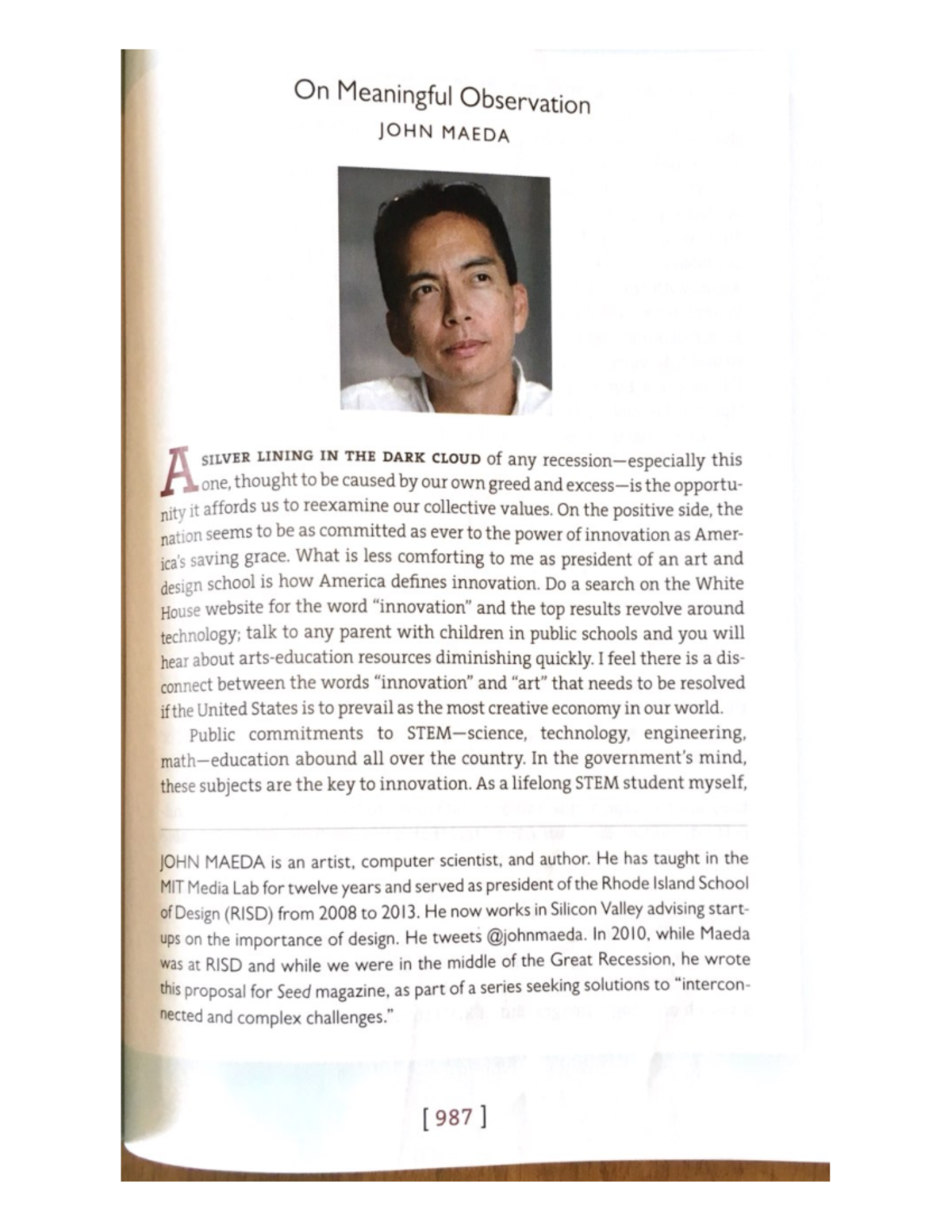 Maeda On Meaningful Observation - UWRT 100 - Studocu