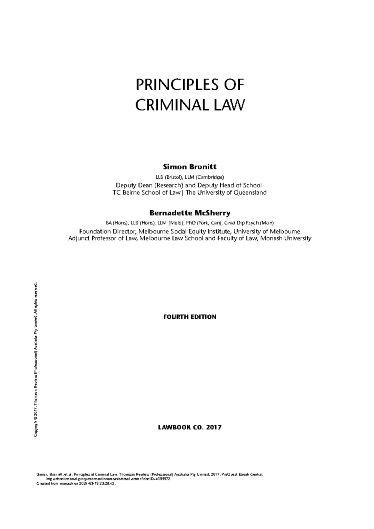 Principles of Criminal Law 4th Ed. 2017 - pp 209-210, 215, 219-220 ...