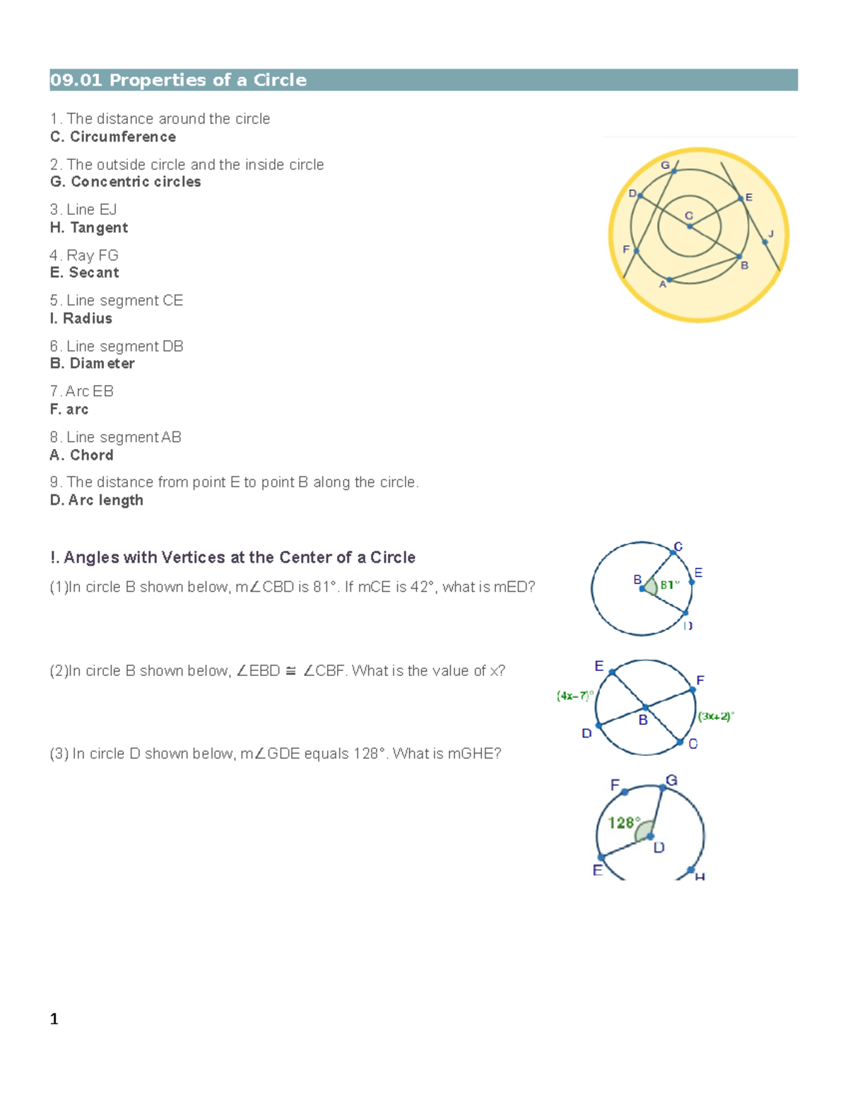 Module 09 - lecture note - 09 Properties of a Circle The distance ...