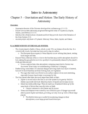 Astro ch. 4 notes - A summary of important points in Chapter 4 ...