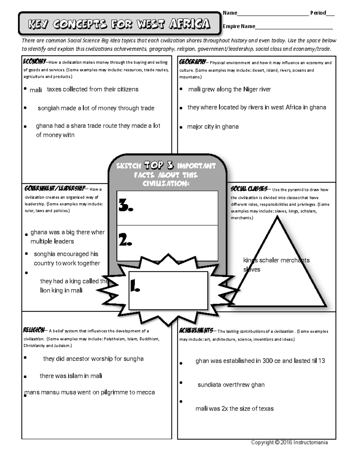 Kami Export - Jackson Bouvatte - Key Concepts for West Africa Worksheet ...