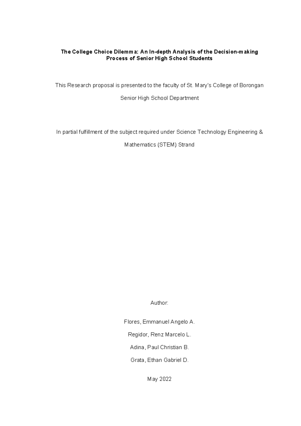 The College Choice Dilemma: An In-depth Analysis of the Decision-making ...