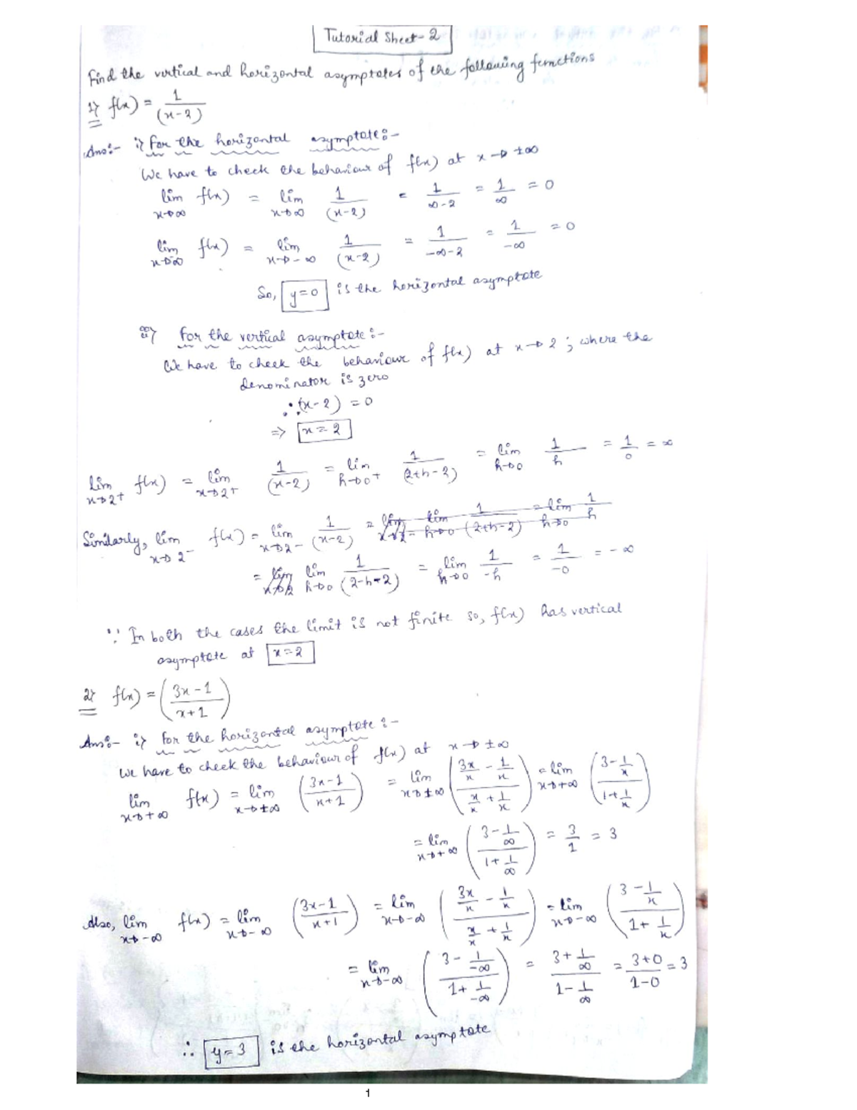 DOC-20230224-WA0003 - Calculus tutorial work - calculus - Studocu