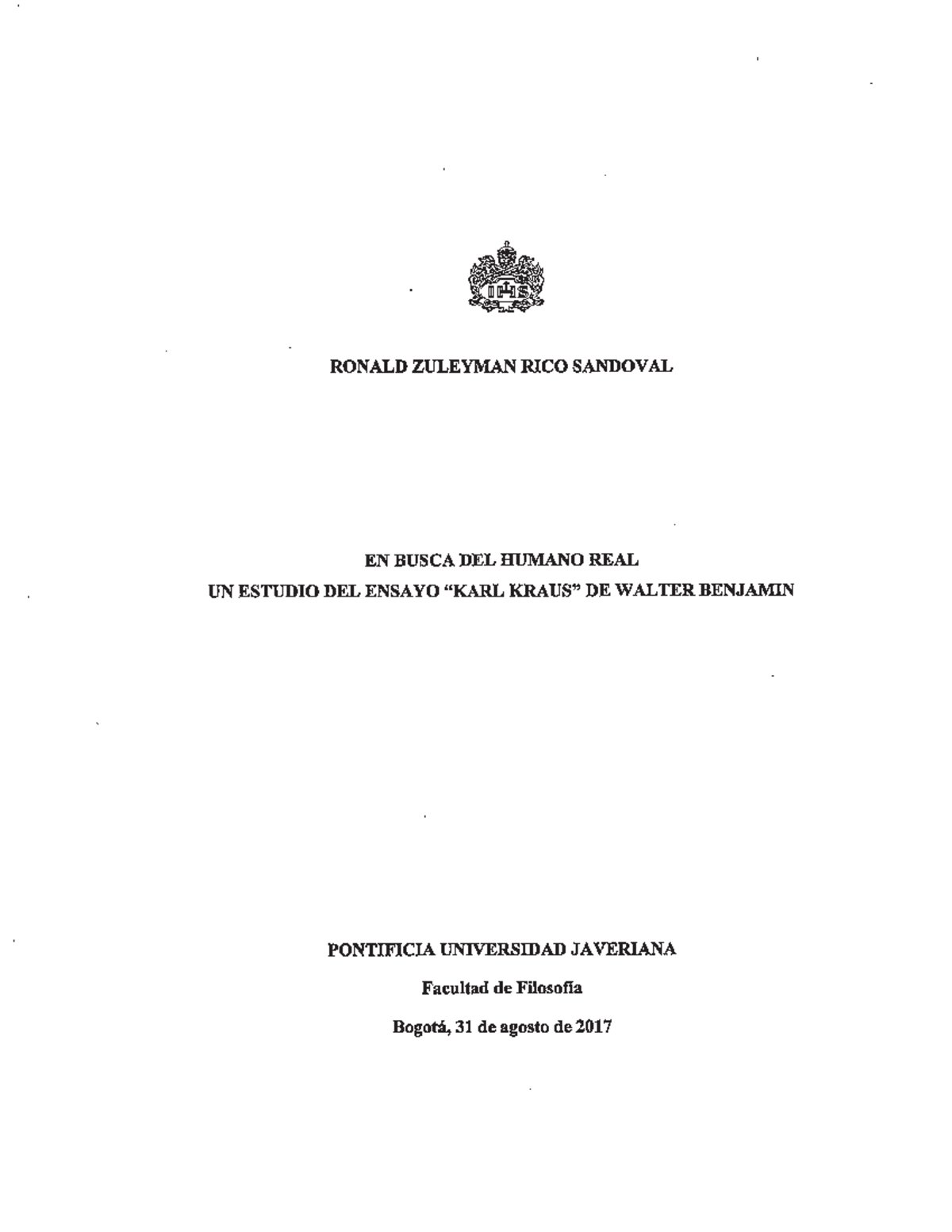 Rico Sandoval Ronald Zuleyman 2017 - Problemas de Investigación - Studocu