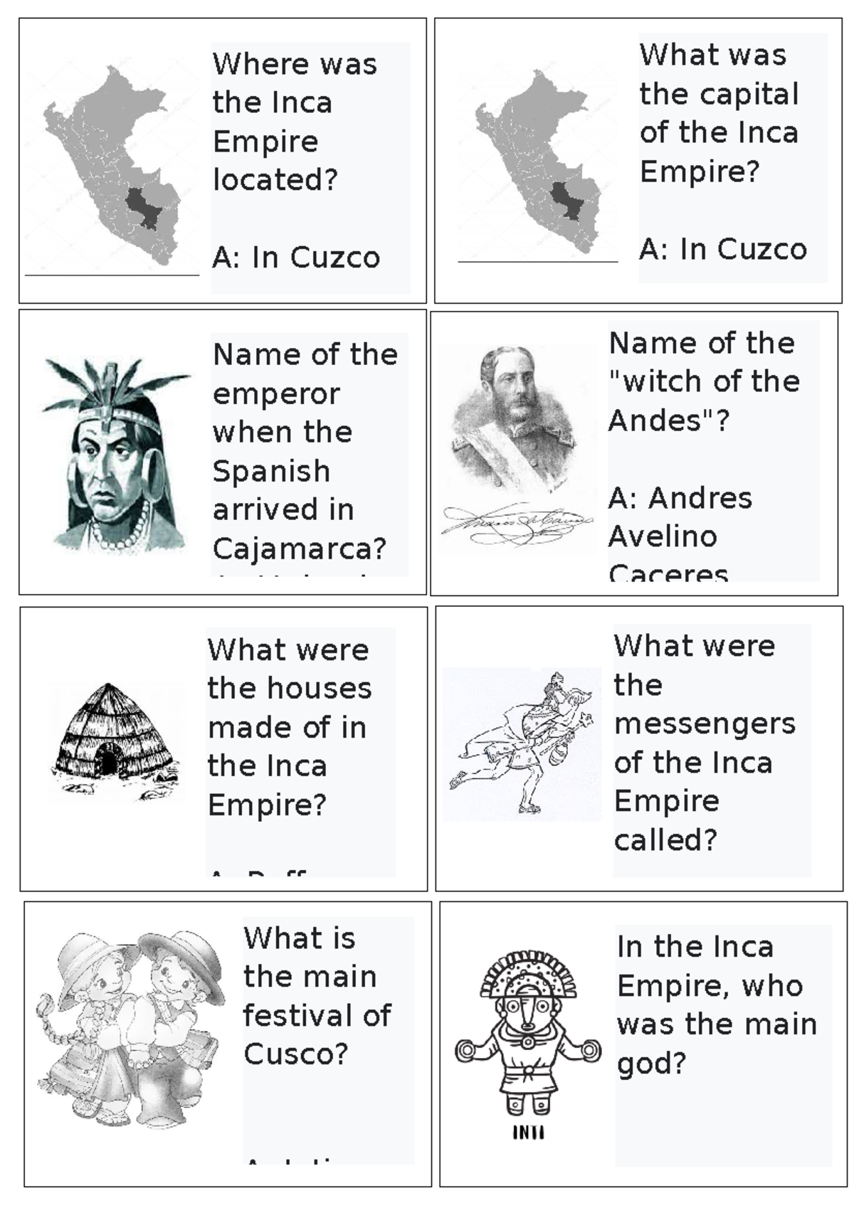 Tarea de ingles - What was the capital of the Inca Empire? A: In Cuzco ...