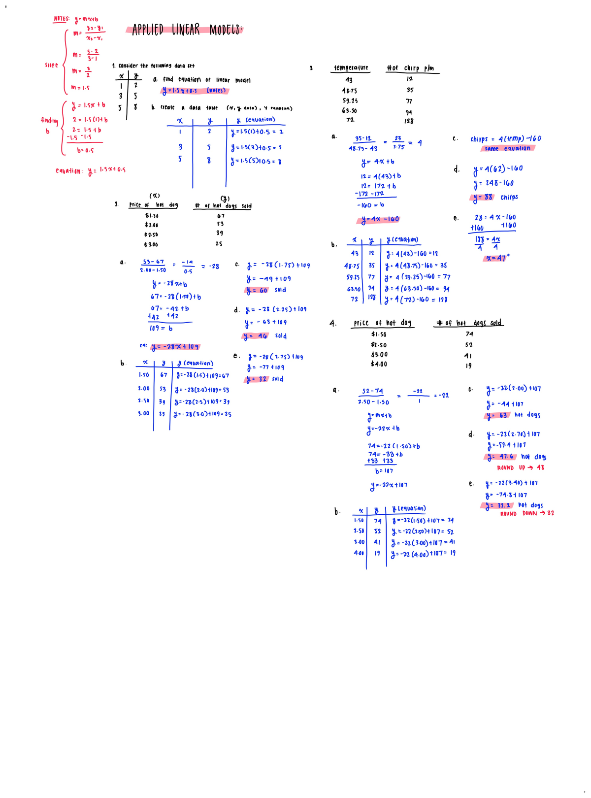 Applied Linear Models - Class Notes/Homework from Professor Judge's ...