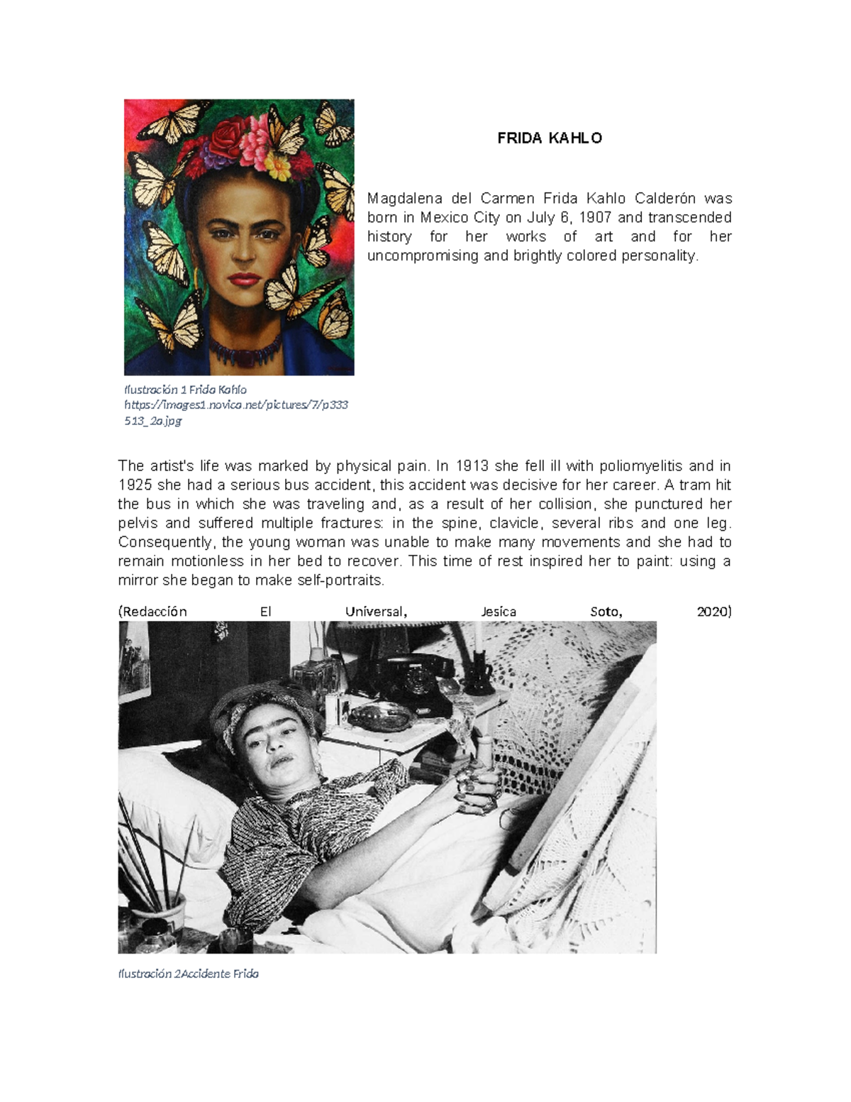 Frida Kahlo - Biografía - FRIDA KAHLO Magdalena del Carmen Frida Kahlo ...