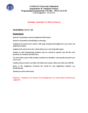 Mid term lab - Programming Fundamentals Programming Fundamentals ...