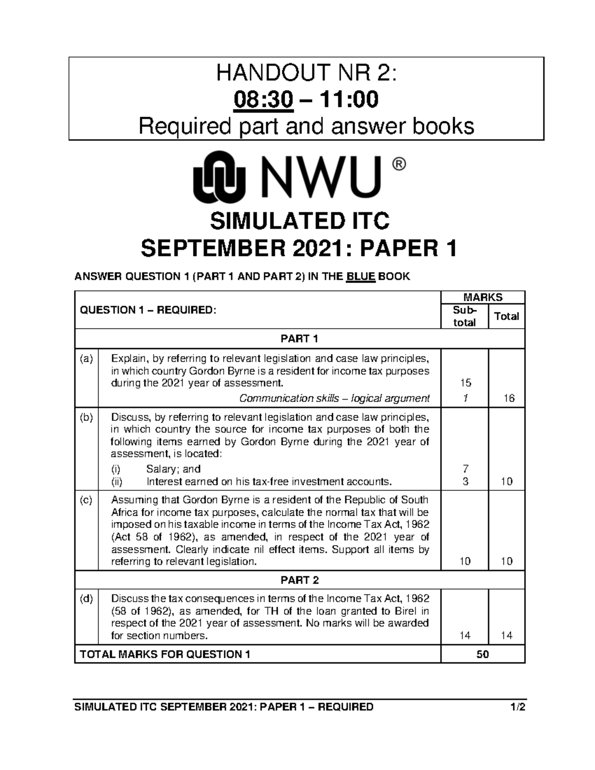 September+Sim+ITC+2021+-+P1+-+Required - SIMULATED ITC SEPTEMBER 2021 ...