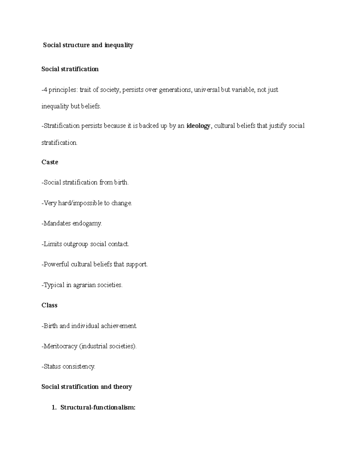 Social structure and inequality - Social structure and inequality ...