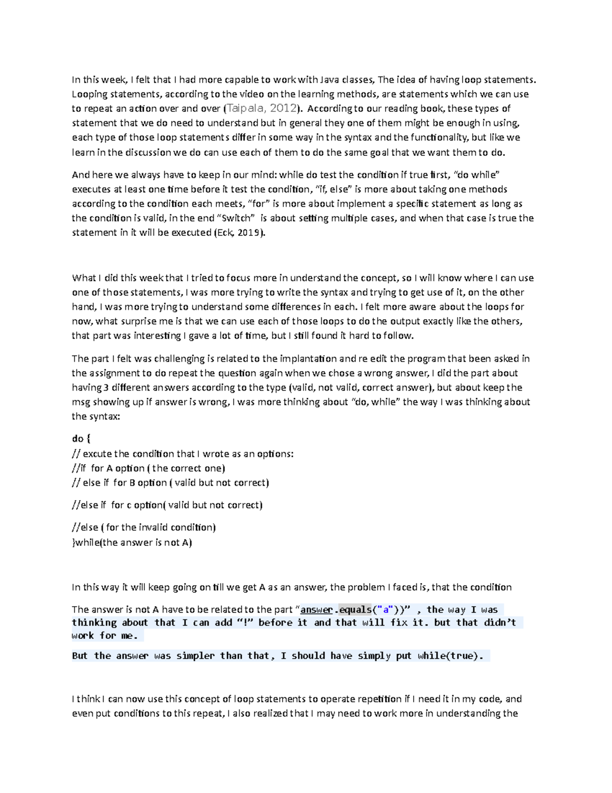 unite 2 - cs1102 - In this week, I felt that I had more capable to work ...