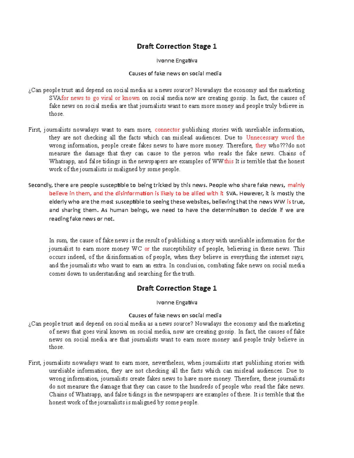 Draft Correction Stage 1 Ivonne - In fact, the causes of fake news on ...