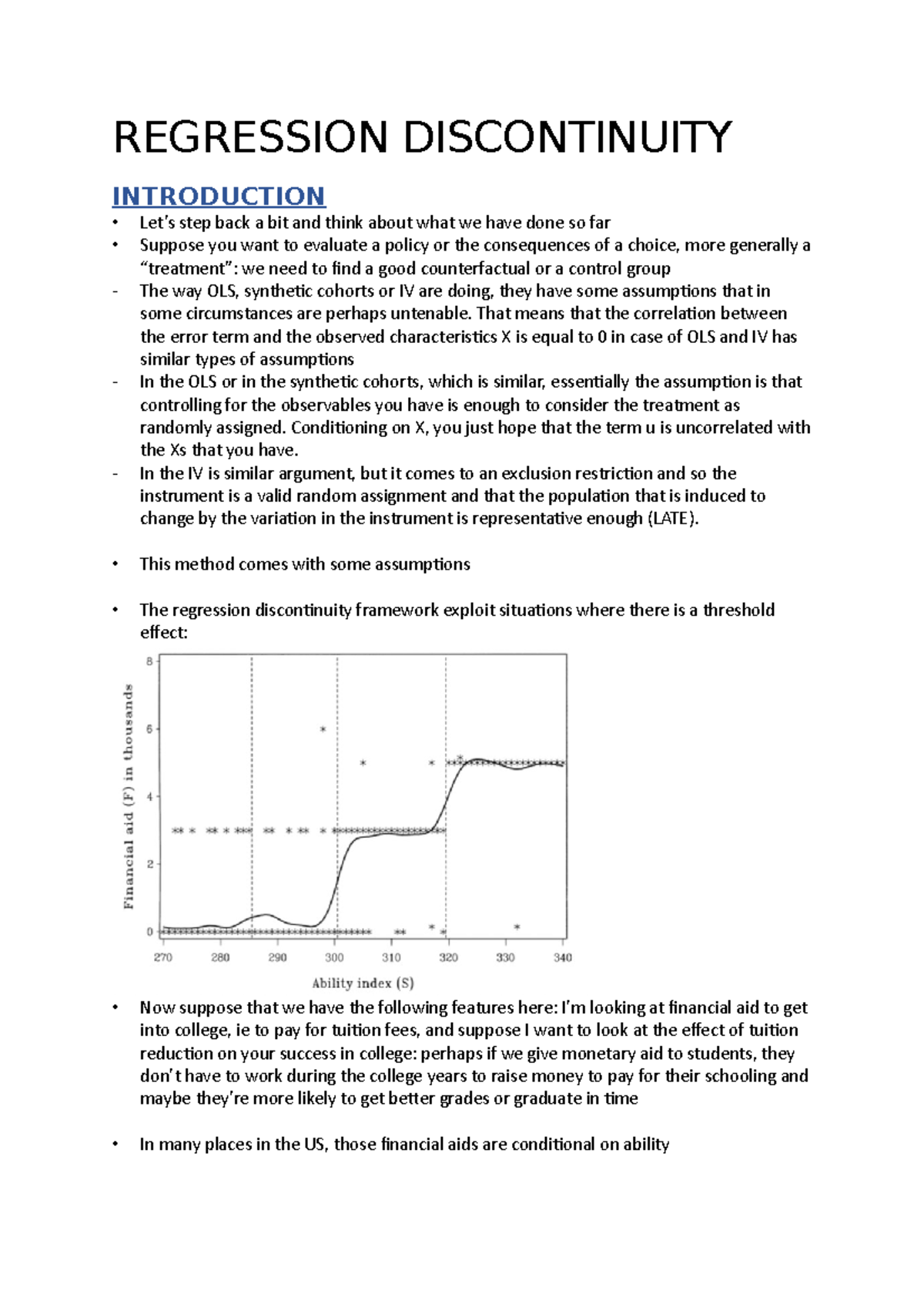 6 Regression Discontinuity Regression Discontinuity Introduction Lets Step Back A Bit And