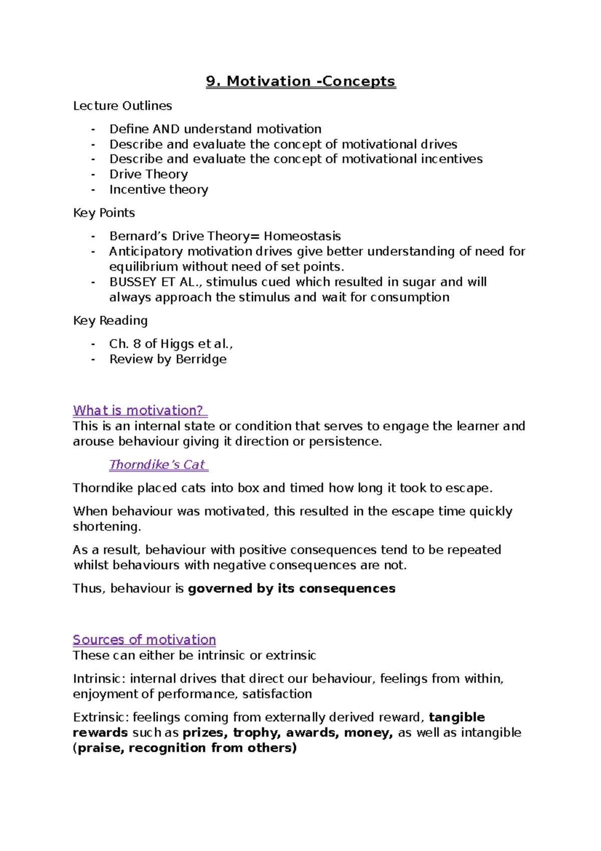 9. Motivation- Concepts - 9. Motivation -Concepts Lecture Outlines ...