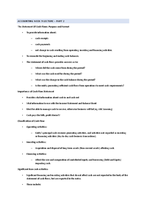 Accounting 1 QUT - Tutorial work - ACCOUNTING QUT Lecture 3 Purpose of ...