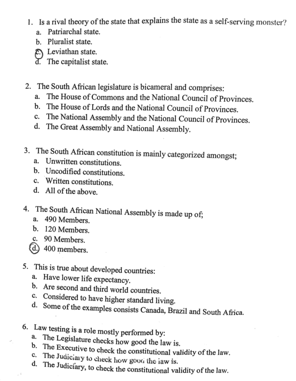 Pols 101 Main Exam 2023 - Main exam - Is arival theory ofthestate that ...