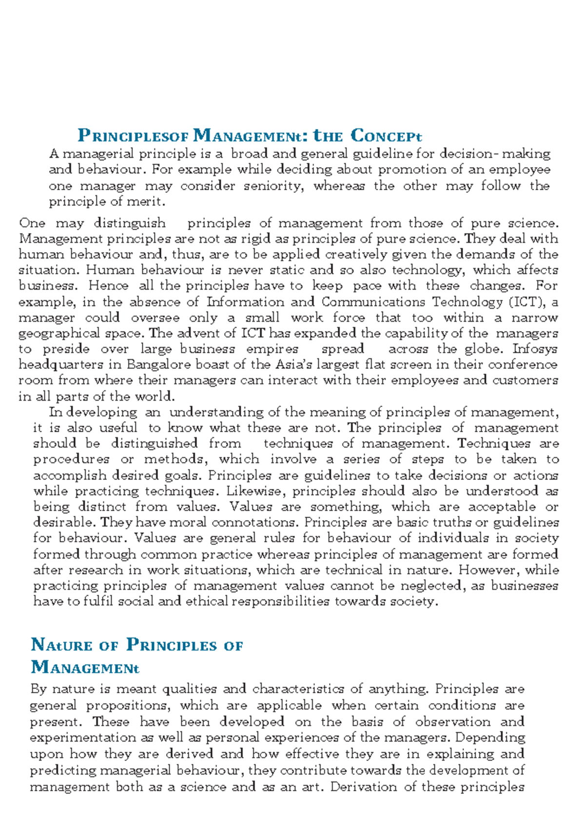 Principlesof Management - PRINCIPLESOF MANAGEMENt: tHE CONCEPt A ...