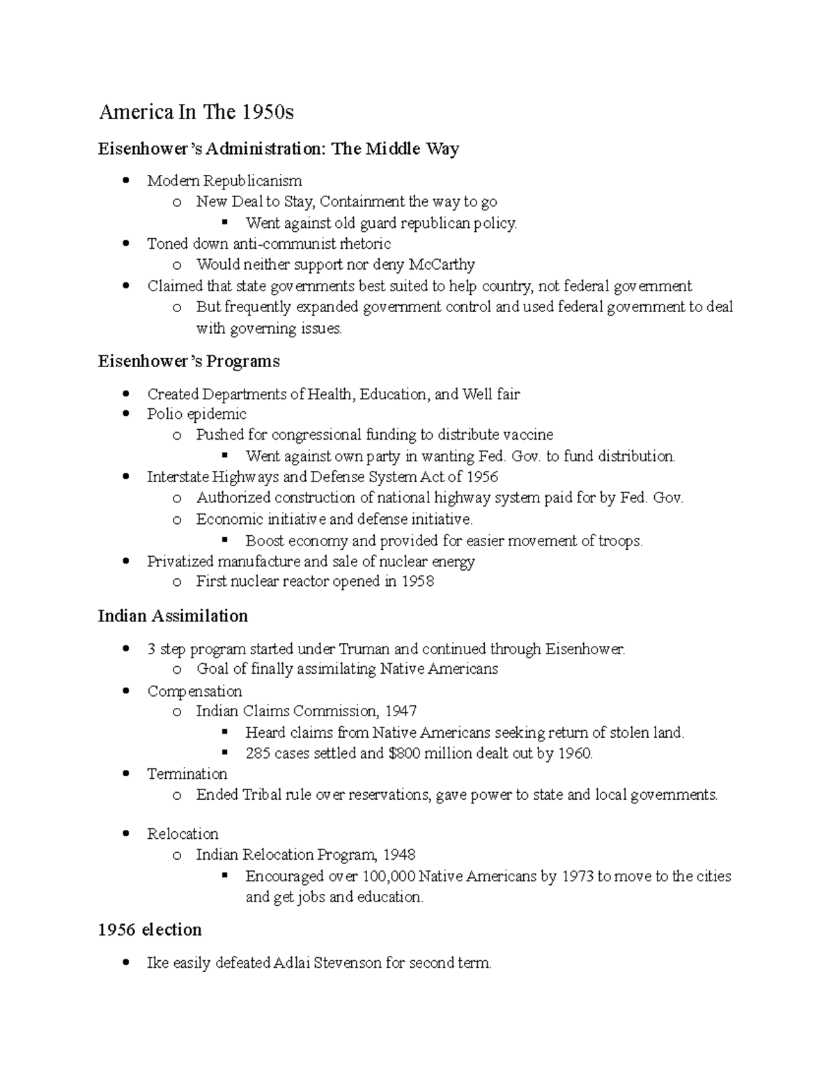 America In The 1950s - Teacher: Thomas Miller - America In The 1950s ...