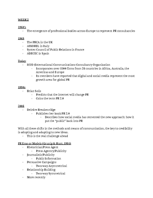 Corporate PR Notes - JOUR 201 - Principles of Public Relations - Week ...