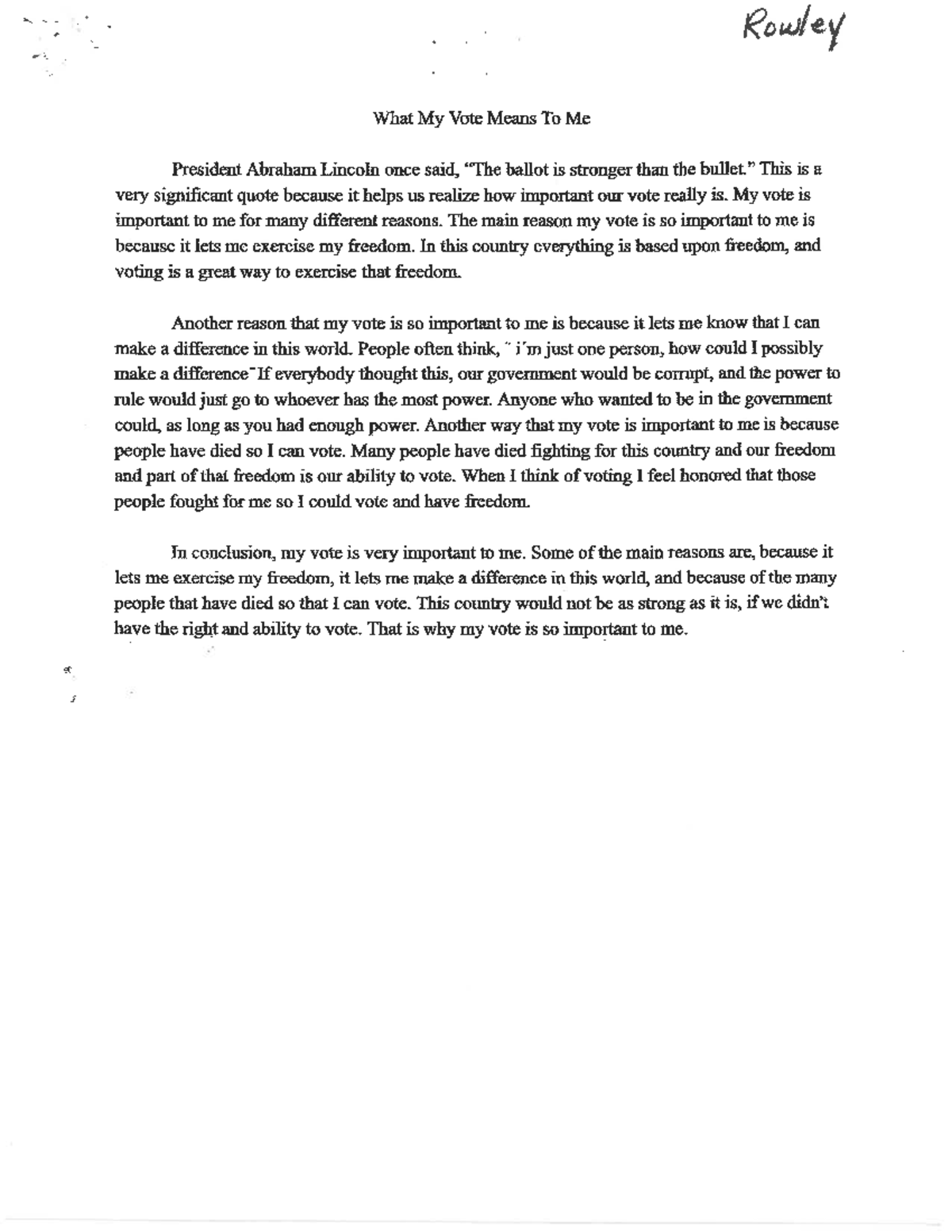 Grade 11 - 3rd Place - Samuel Rowley Essay 2019-2020 - Public ...