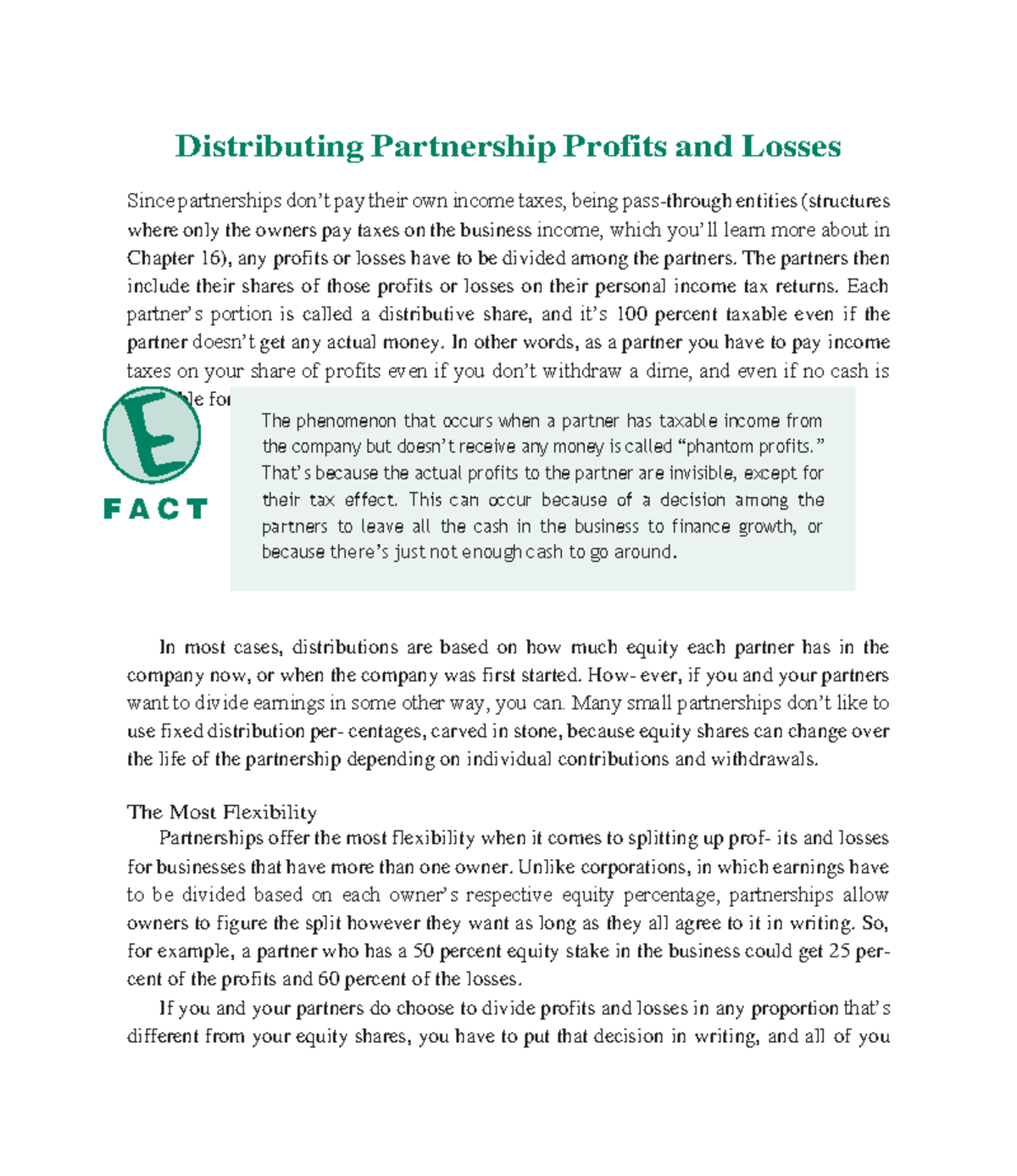 Distributing Partnership Profits and Losses - The partners then include ...