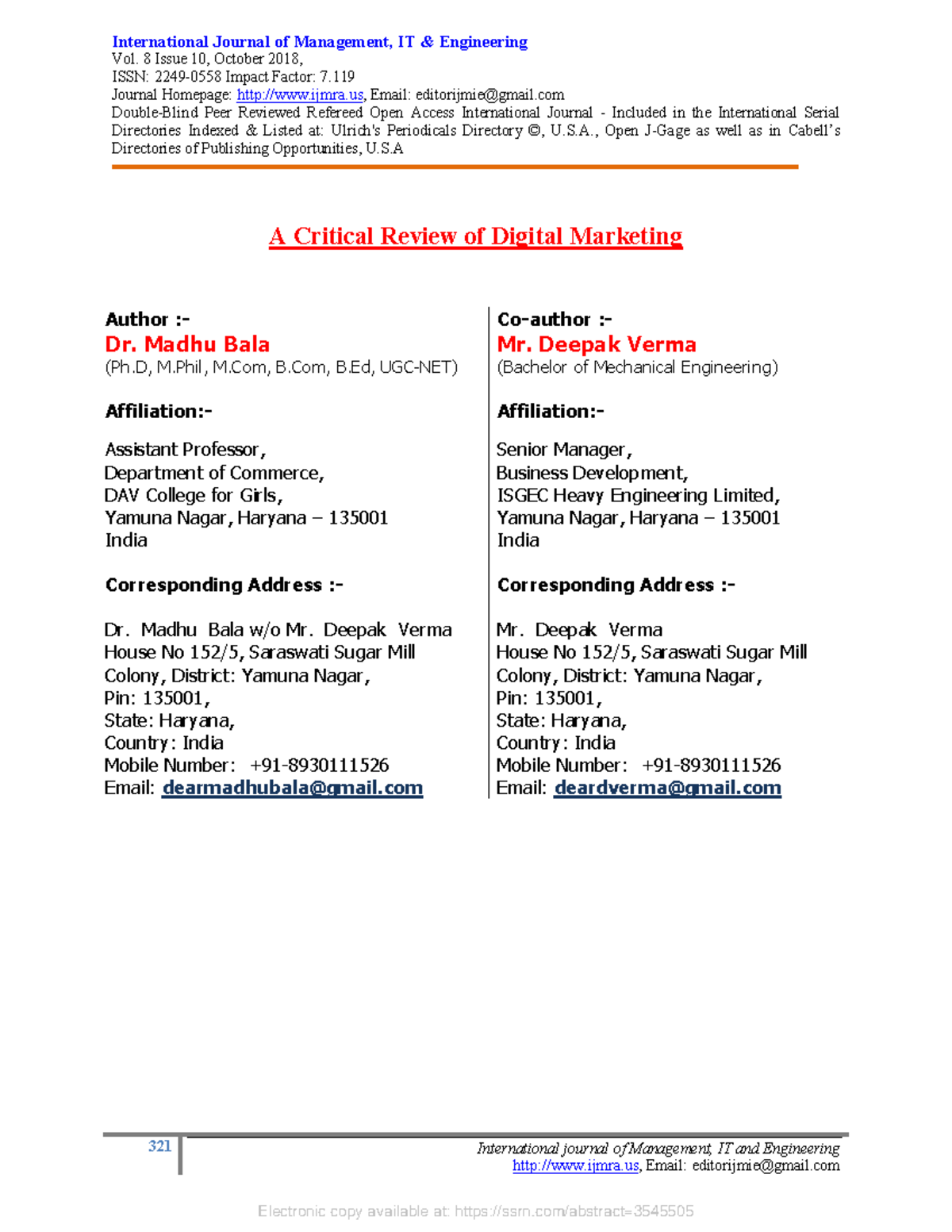SSRN-id3545505 - SSRN-id3545505 - International Journal of Management ...