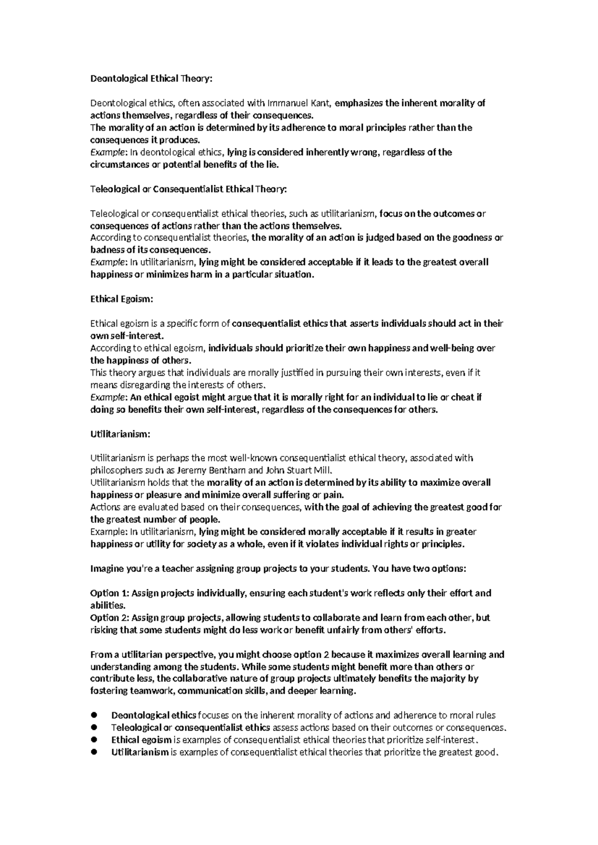 Deontological Ethical Theory - Deontological Ethical Theory ...