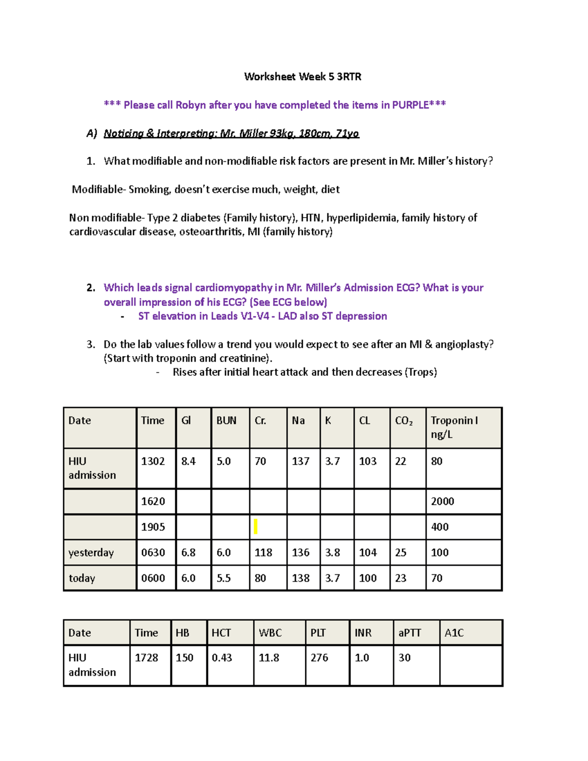 Week 5 3RT3 - Worksheet CRW group work - Worksheet Week 5 3RTR ...