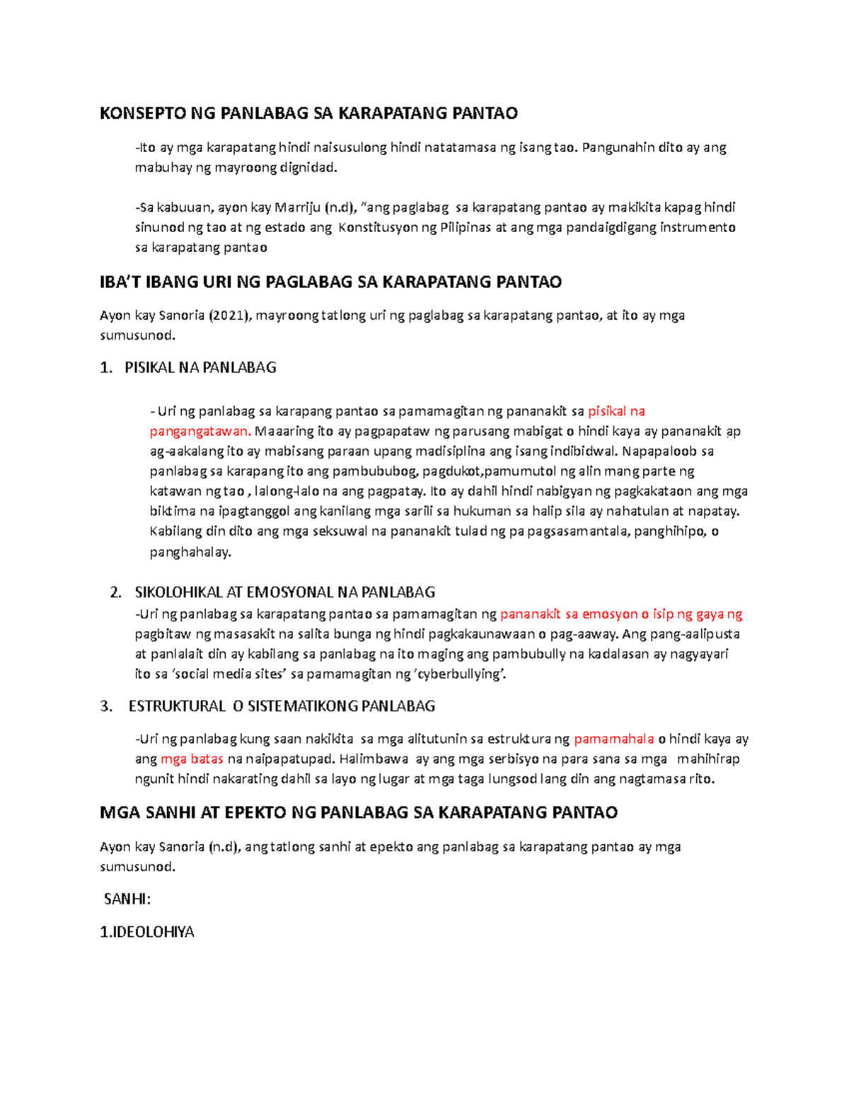Konsepto ng paglabag, uri, sanhi at epekto - KONSEPTO NG PANLABAG SA ...