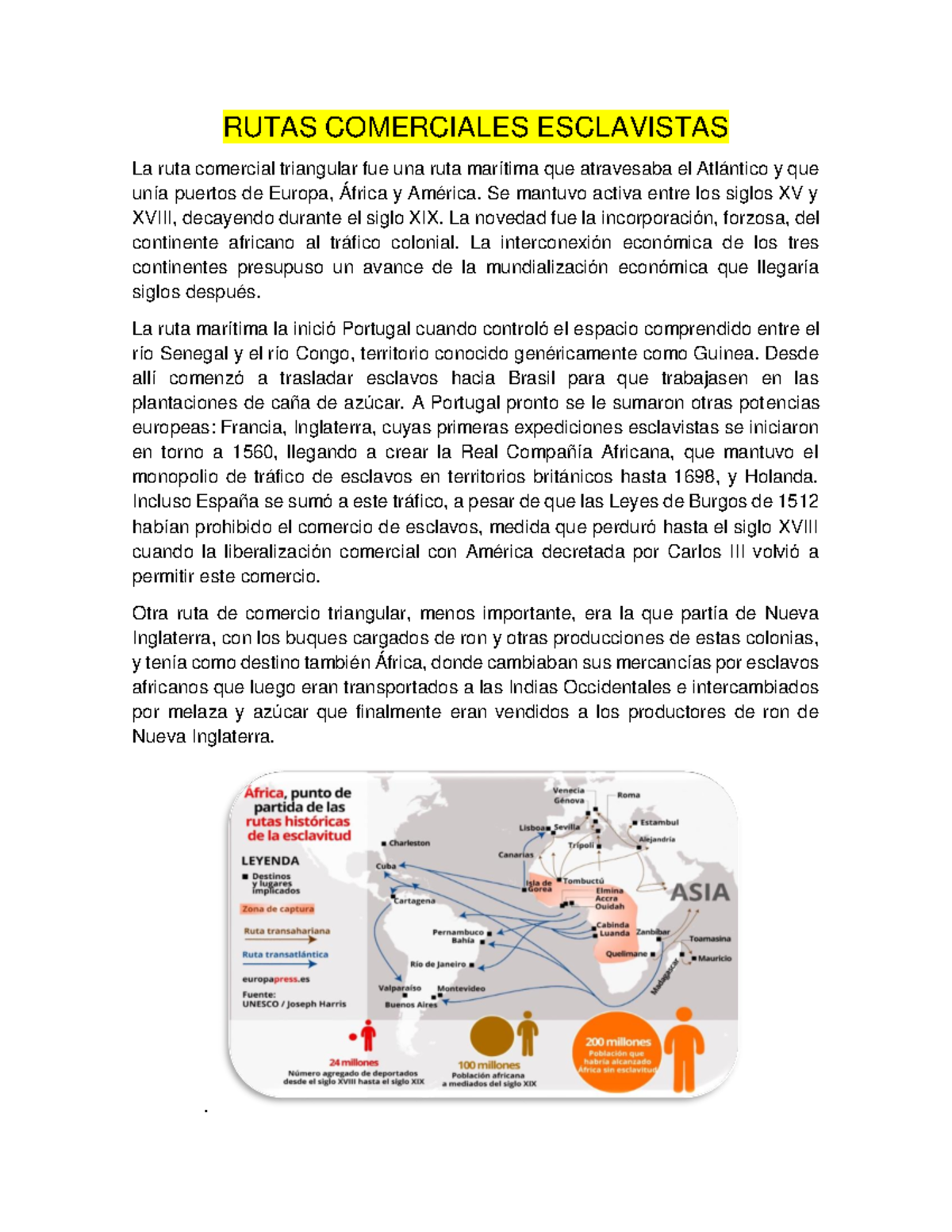 Rutas Comerciales Esclavistas - RUTAS COMERCIALES ESCLAVISTAS La ruta ...